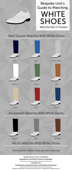 How To Pair White Shoes & Different Trousers | Bespoke Unit