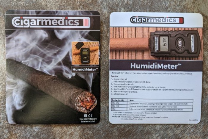 Reviewing The CigarMedics HumidiMeter - Can It Measure The RH Of One Cigar?